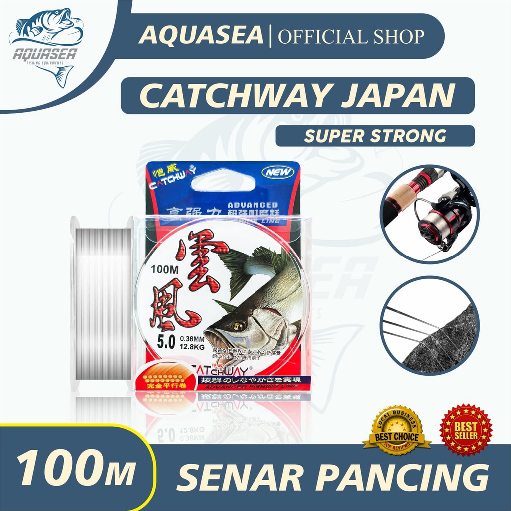 Jual AQUASEA - Tali Pancing 100meter Warna Putih Bening Senar Pancing ...