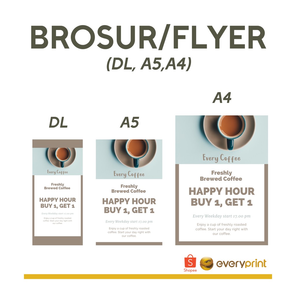 Jual (A5) Cetak Brosur/Pamflet/Flyer Murah Fullcolor | Shopee Indonesia