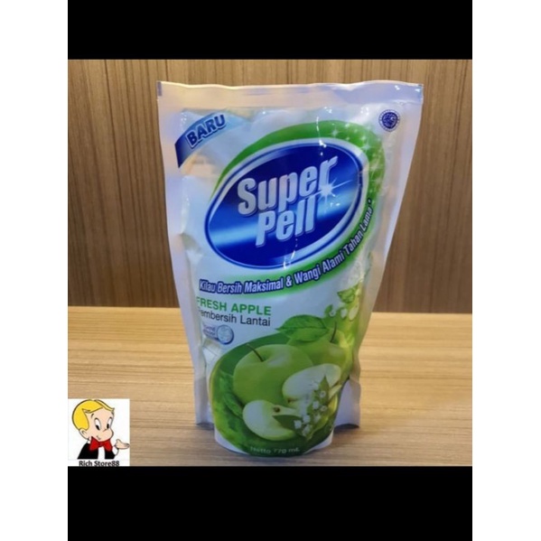 Jual Super Pell Pembersih Lantai Fresh Apple Refil 770Ml | Shopee Indonesia