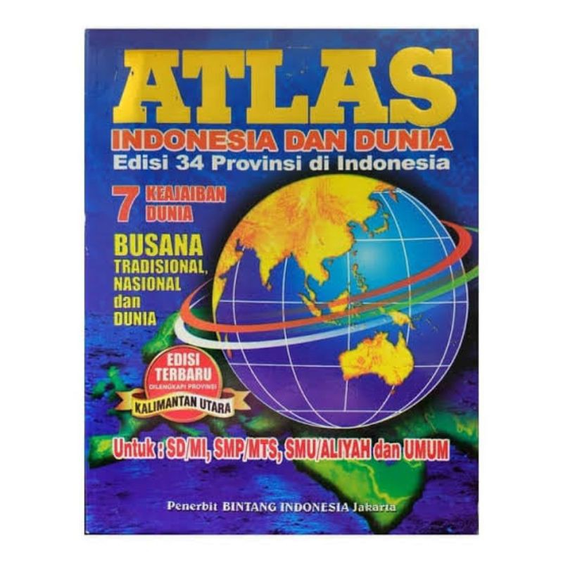 Jual Peta Atlas Indonesia dan Dunia/Atlas Global (Besar) | Shopee Indonesia
