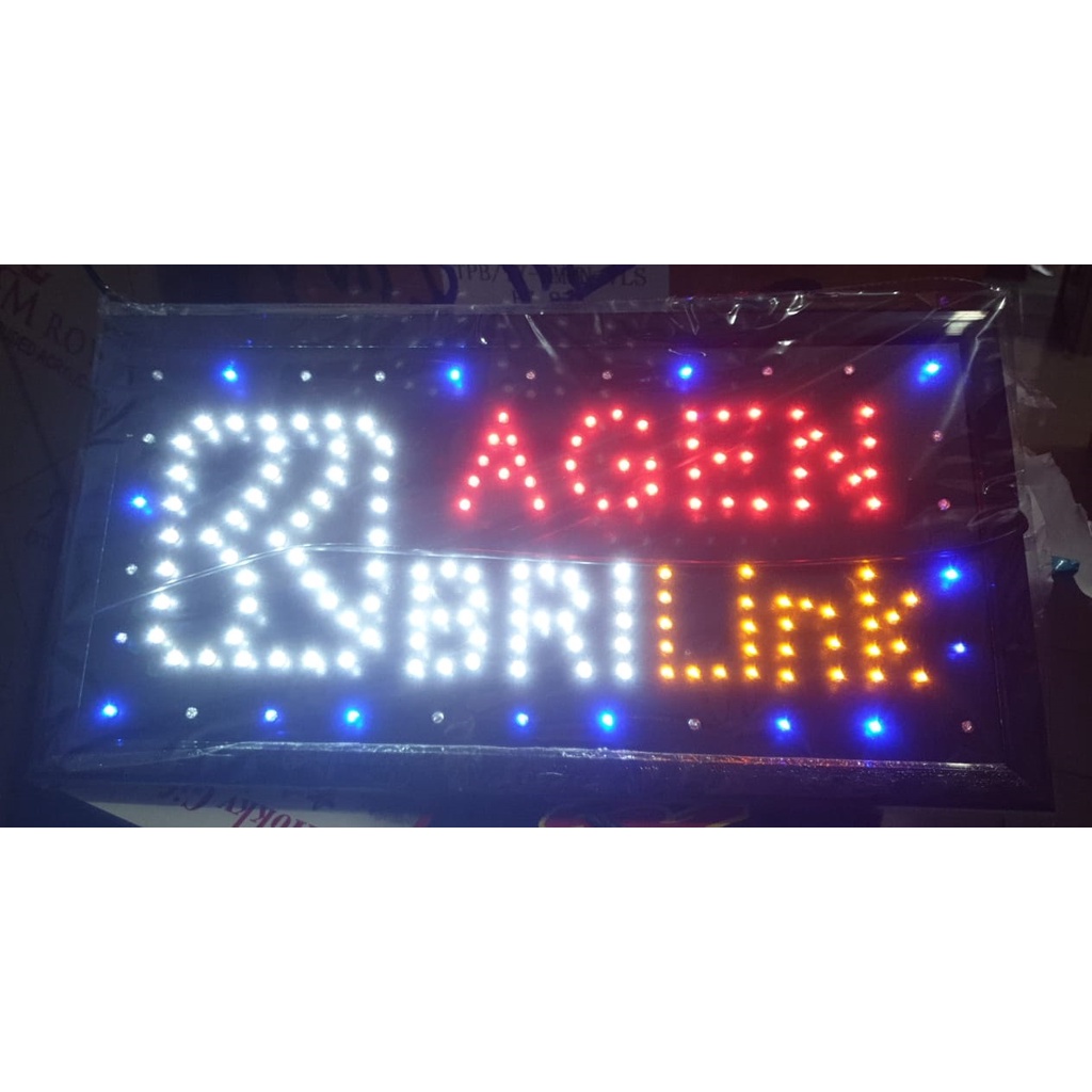 Jual Lampu Led Tulisan kedip Logo iklan Agen BRIlink | Shopee Indonesia