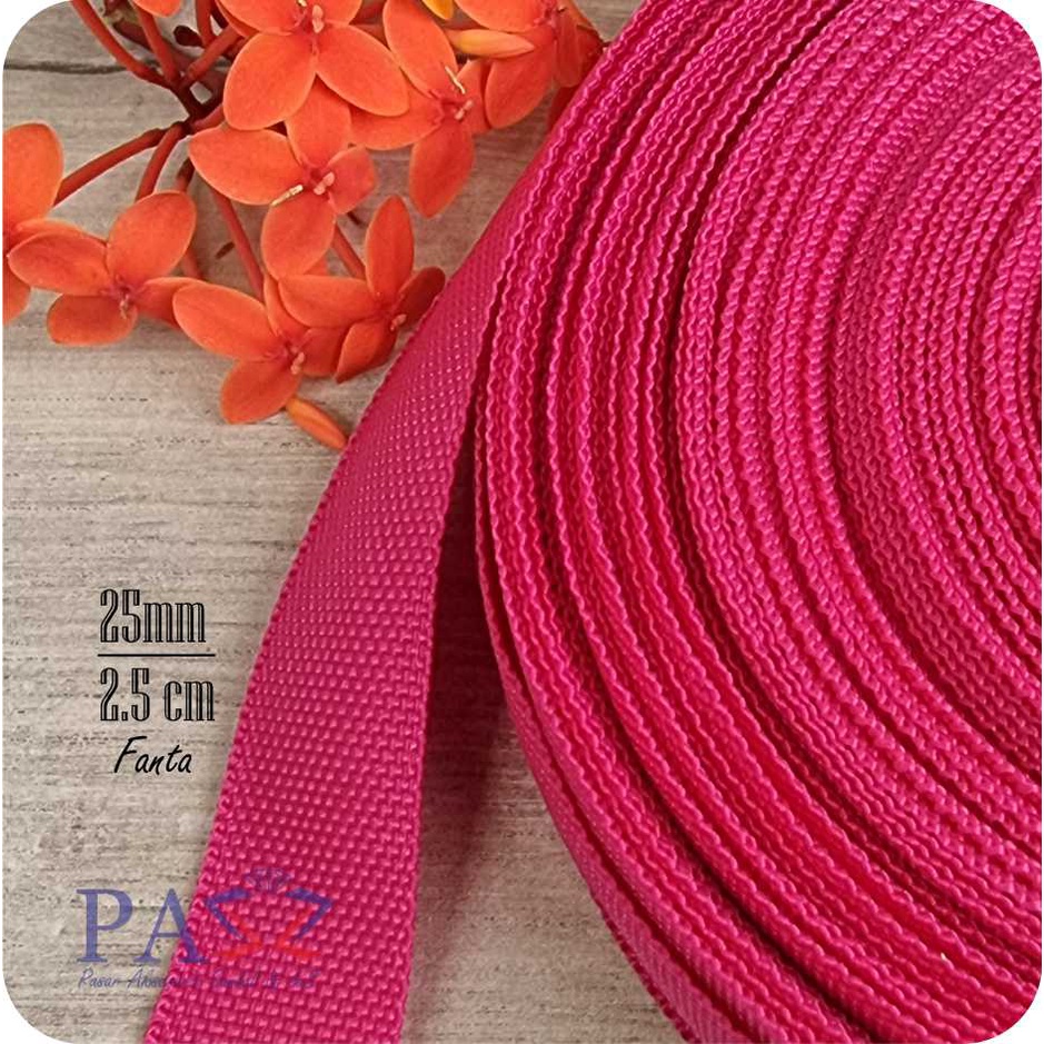 Jual Tali Webbing Pelipit / Bisban / PCR 2,5 cm 36 Yard/rol | Shopee ...