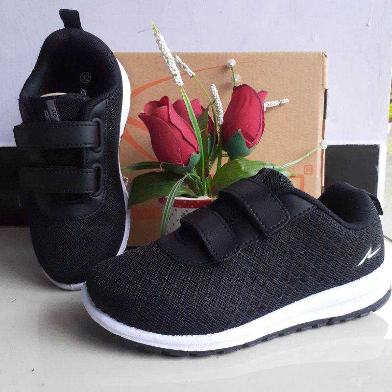 Jual sepatu ando bsc 51 velcro perekat hitam putih black white | Shopee ...