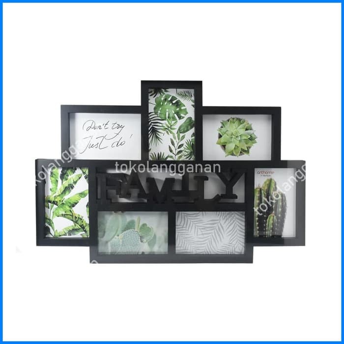 Jual Arthome Bingkai Foto Kompilasi Family 7 Frame - Hitam BN17 ...