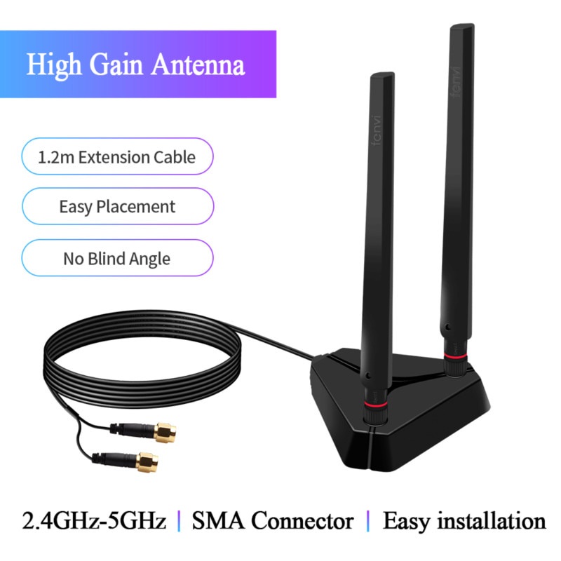 Jual PREORDER External Antennas Set High Gain 2.4G/5Ghz Dual Band 6Dbi ...