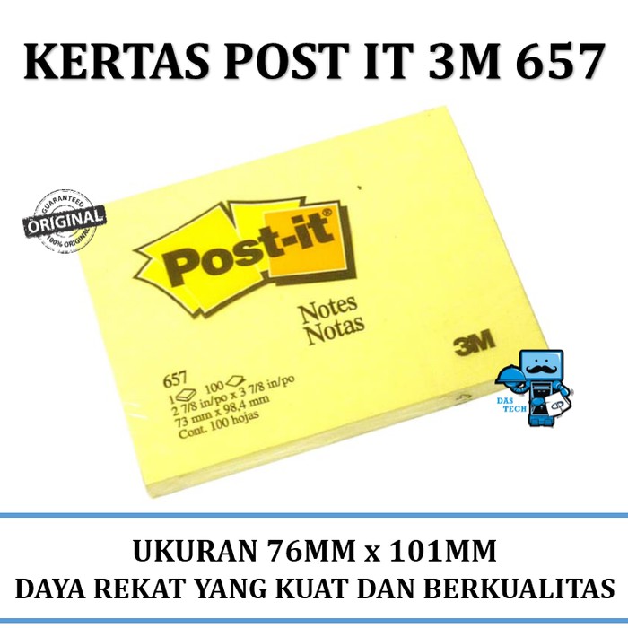 Jual Kertas Post IT 3M Ukuran 6mm x 101mm 657 | Shopee Indonesia