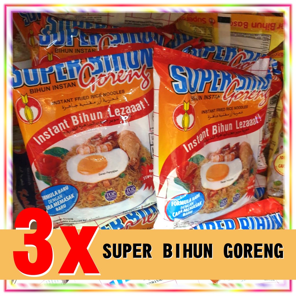 Jual 3X paket isi tiga biji SUPER BIHUN bihun Goreng Super Bihun Instan ...