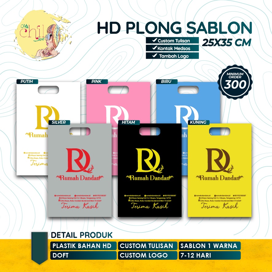 Jual Plastik Plong HD Sablon 25X35cm FREE DESIGN / PLASTIK OLSHOP ...