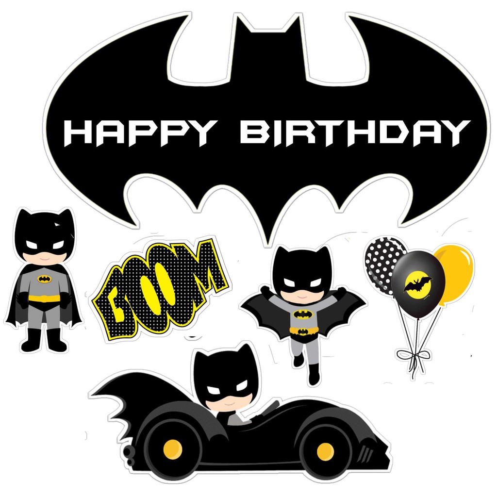 Jual TOPPER CAKE TOPPER ULANG TAHUN / HIASAN KUE BATMAN | Shopee Indonesia