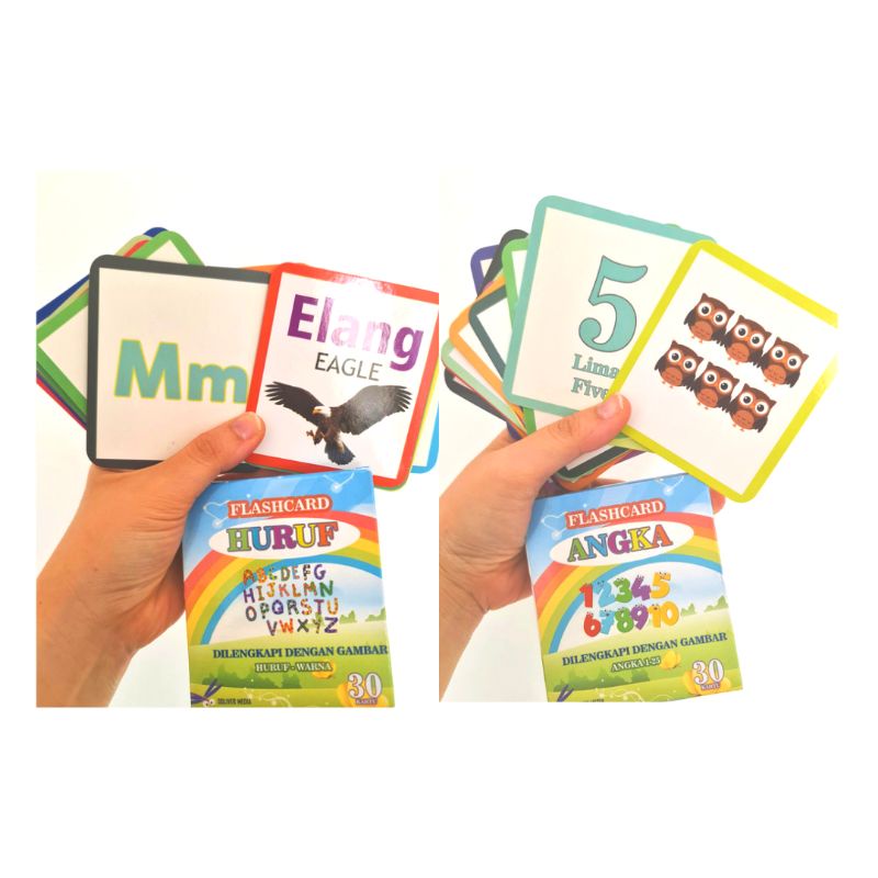 Jual My Flashcards 3 bahasa / Flash Card Alphabets huruf Kartu Pintar ...