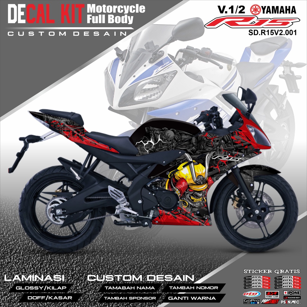 Jual Decal R15 V1 V2 - Dekal Stiker Striping Fullbody Fullblock List ...