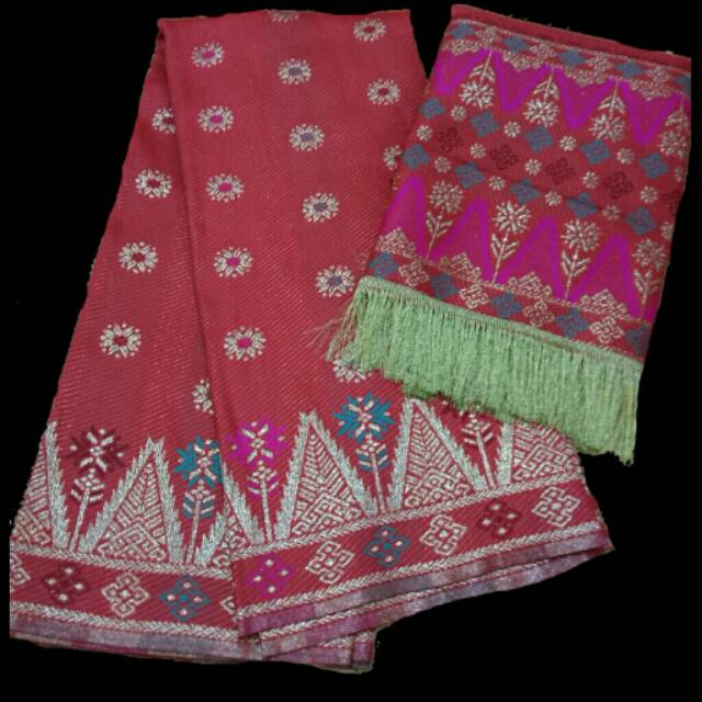 Jual Kain Songket dan Selendang warna Merah | Shopee Indonesia