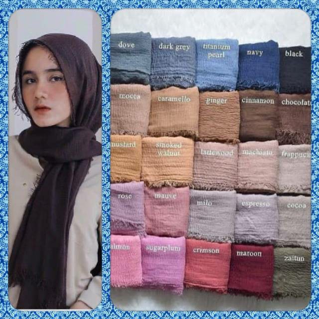 Jual PASHMINA SHAWL ARABIAN CRINKLE | PASHMINA ARAB | PASHMINA MODEL ...