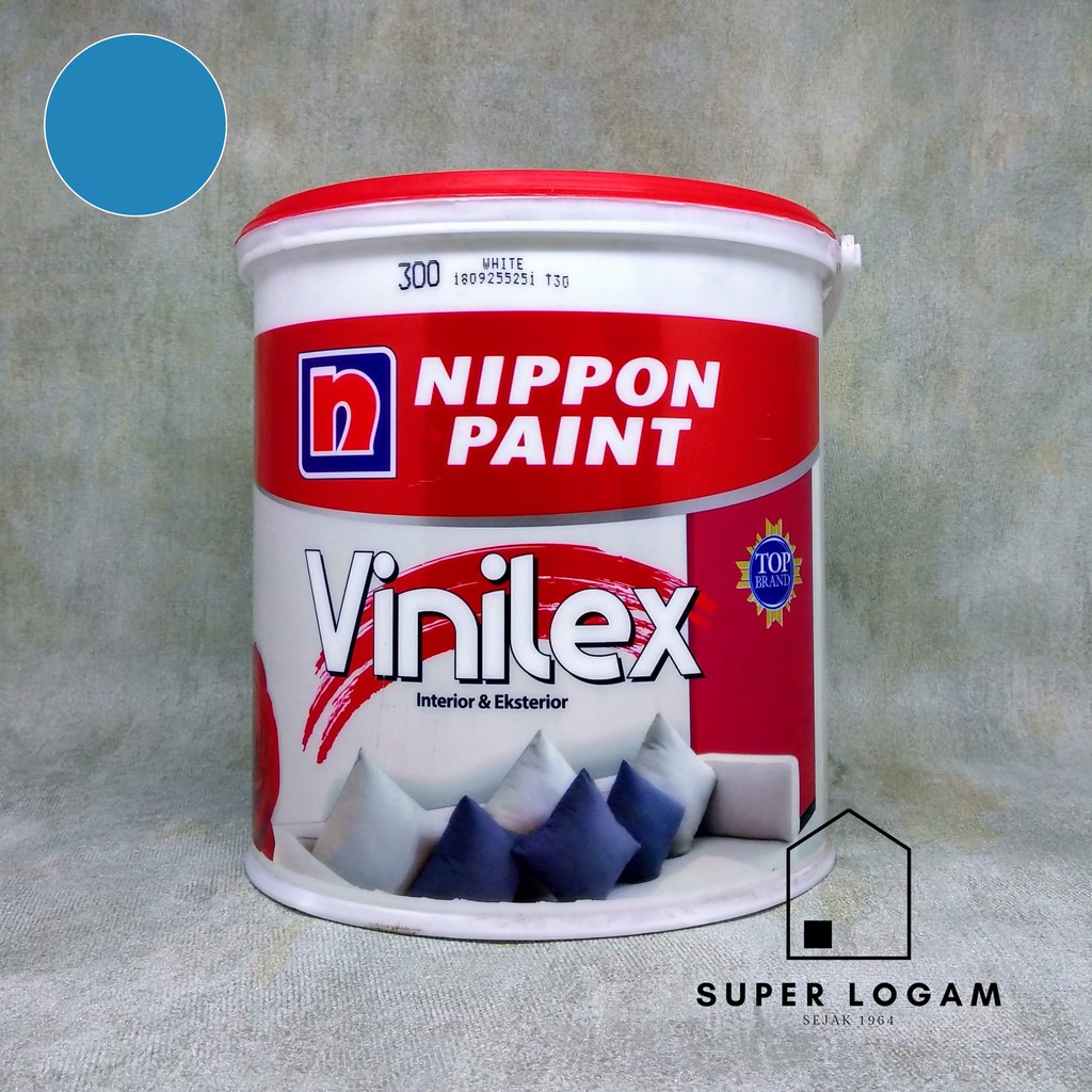 Jual Cat Tembok Vinilex 5 kg (952 - Wisdom Blue) | Shopee Indonesia