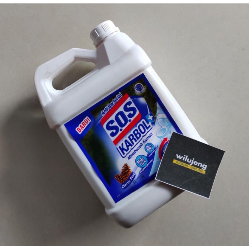 Jual SOS Karbol Anti Bacterial Classic Pine 4 Liter (jrg) (4,8kg ...