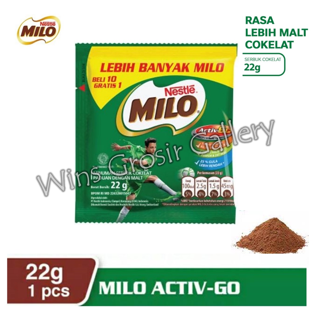 Jual Milo Active-Go Minuman Serbuk Coklat Sachet Per Kemasan 22gr ...