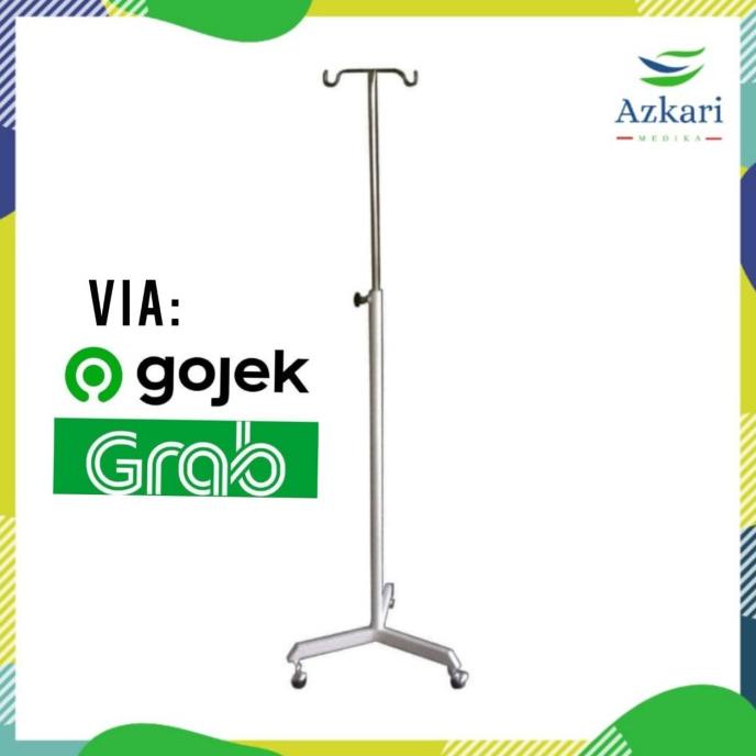 Jual Tiang Infus Kaki 3 Roda Standar Standard Infus | Shopee Indonesia