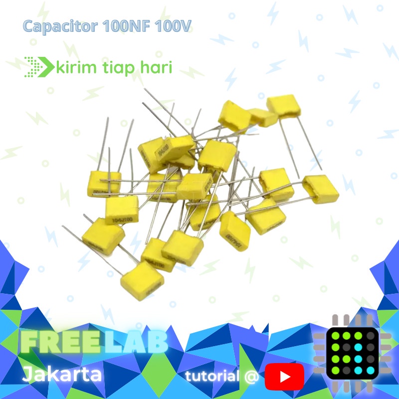 Jual Kapasitor 100NF MKM 104 J 100V Capacitor 100N 0,1uF Non Polar Original | Shopee Indonesia