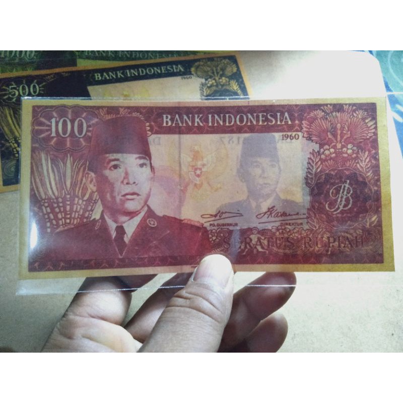 Jual Uang Kuno 100 Rupiah soekarno sukarno tahun 60 Repro bukan asli ...