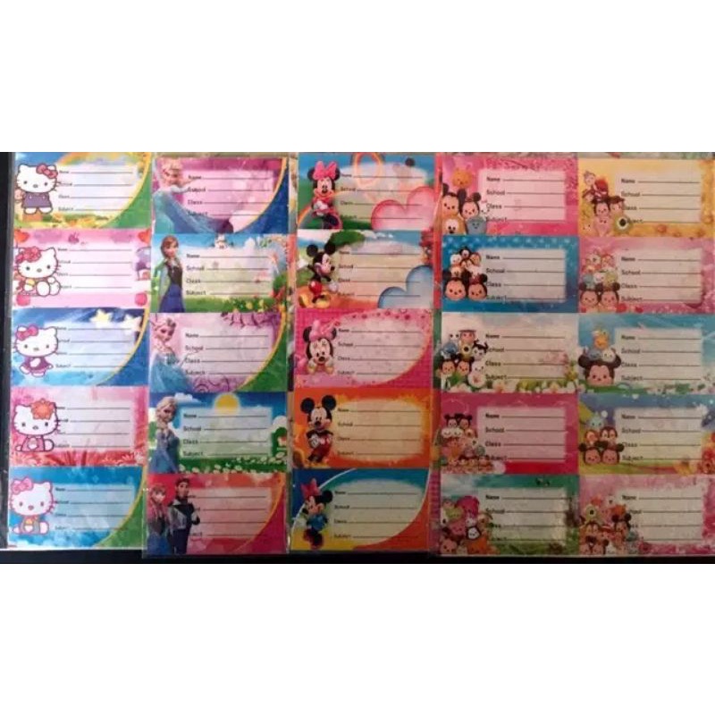 Jual Sticker Label Nama Buku 5 lembar Disney | Shopee Indonesia