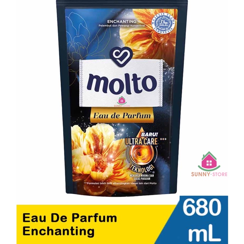 Jual Molto Pelembut Dan Pewangi Pakaian Eau De Parfum 680ml Molto Pure ...