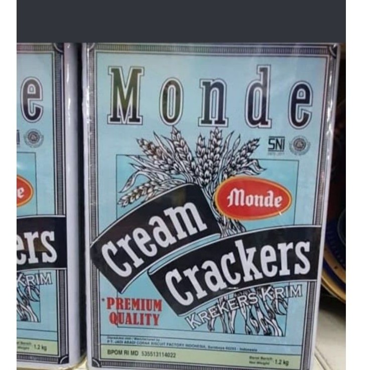 Jual Monde Biskuit Kaleng Cream Crackers 1.2 Kg | Shopee Indonesia