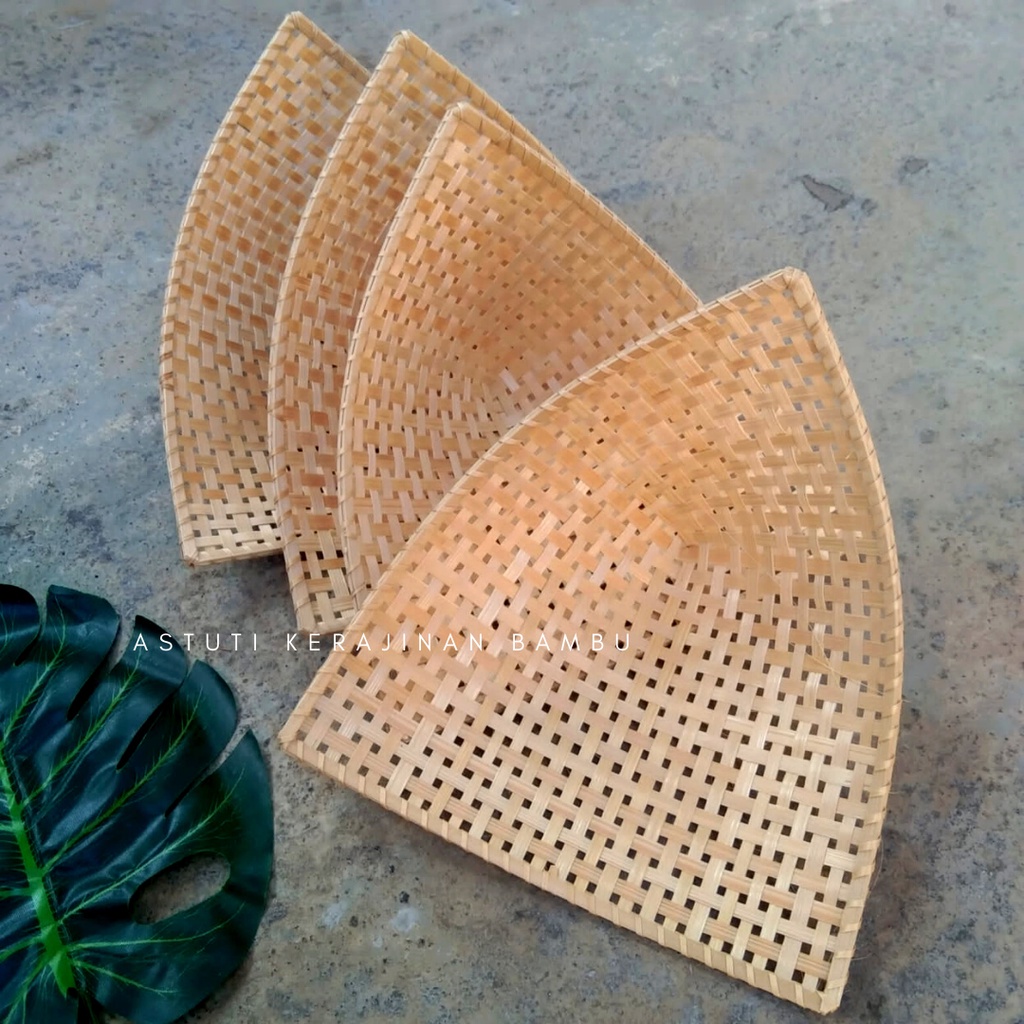 Jual Pincuk Bambu Tanpa Kaki/Pincuk Pecel/Piring Bambu/Piring Pincuk ...