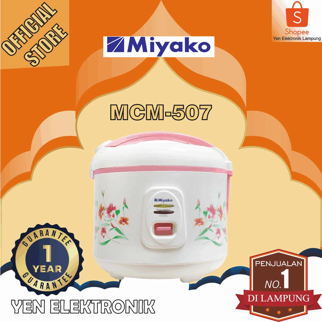 Jual Magic Com MIYAKO MCM 507 1.8 L Rice Cooker 3 in 1 Garansi Resmi ...