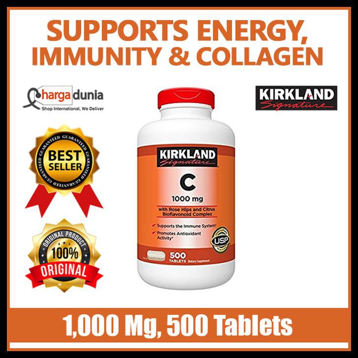 Jual Kirkland Signature Vitamin C, 1000Mg, 500 Tabs | Shopee Indonesia