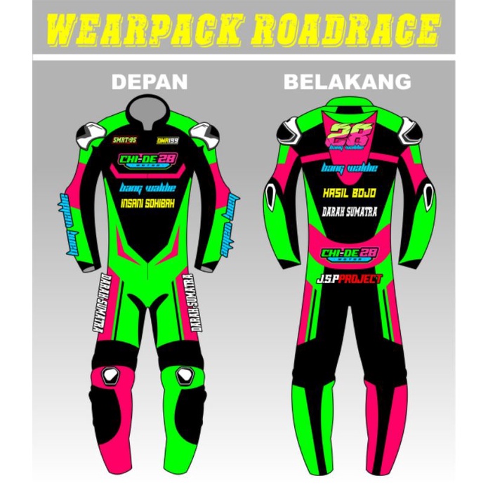 Jual Wearpack balap roadrace costum full mb tech design bebas free ...