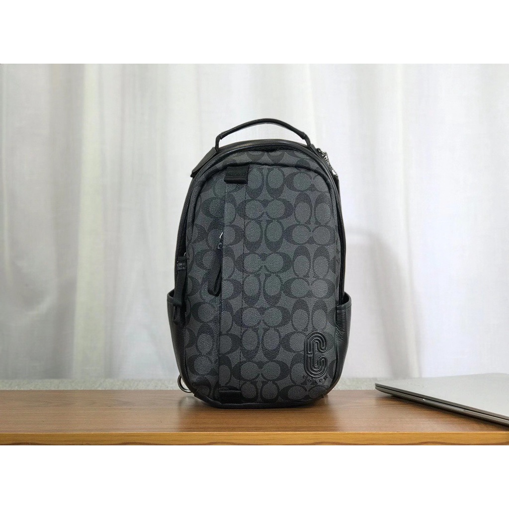 Jual COACH EDGE SLING PACK SIGNATURE BLACK ORI-TAS COACH-SELEMPANG ...