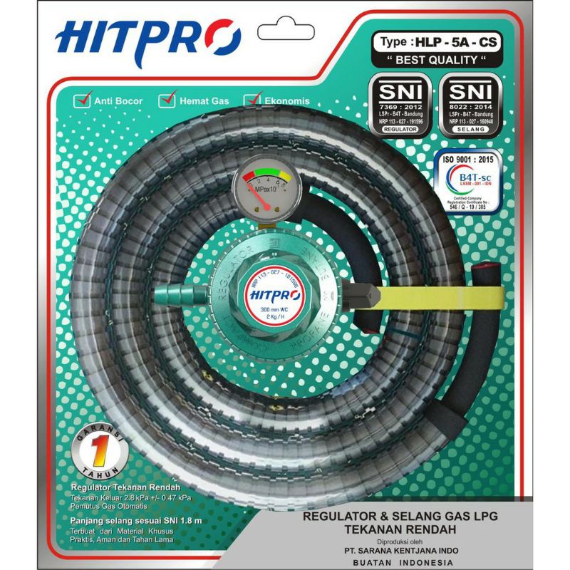 Jual Regulator HITPRO + Selang + Meter (HLP-5A-CS) | Shopee Indonesia