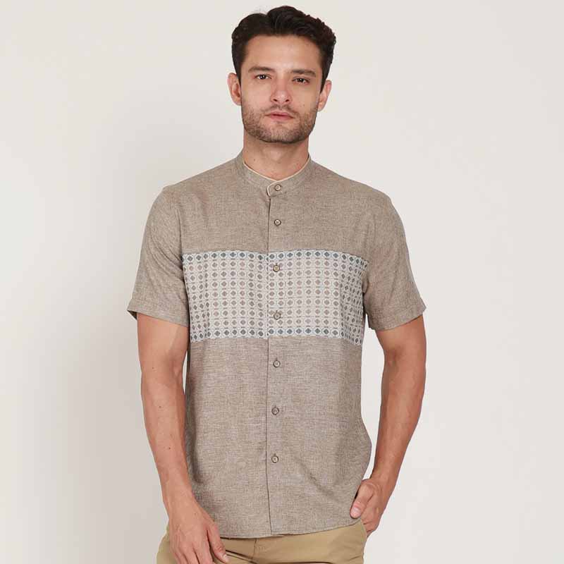 Jual EDWIN JEANS - KANDI BROWN Kemeja Koko Lengan Pendek Pria Baju Muslim | Shopee Indonesia