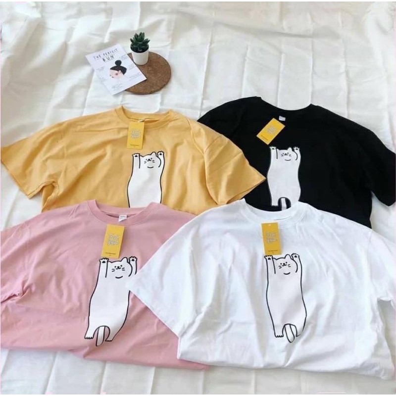 Jual Kaos Oversize Kucing Swag (LD 106, P 63) | Shopee Indonesia