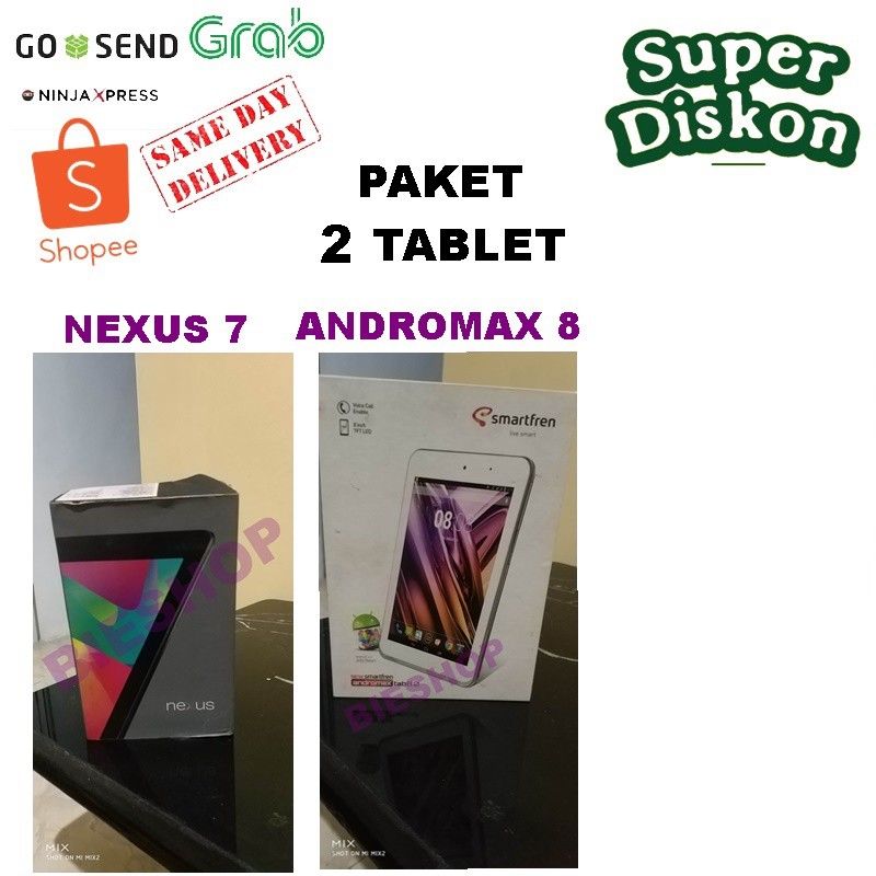 Jual Paket Tablet Tab NEXUS 7, ANDROMAX 8 Lengkap Dus Semuanya | Shopee ...