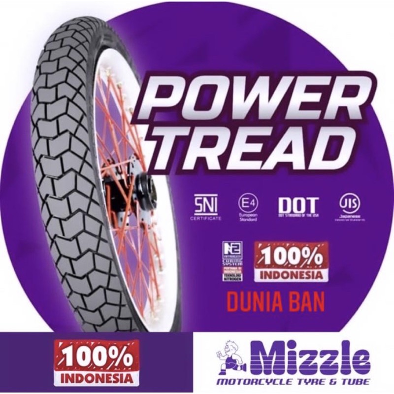Jual Ban Motor Mizzle POWER TREAD 250-18 Tubetype ( Ban Luar ) | Shopee ...