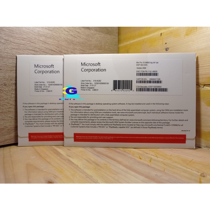 Jual Window 10 Pro OEM Fullpack English Original Permanent DVD Original ...