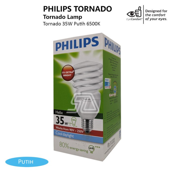 Jual PHILIPS Helix 35W CDL E27 220-240V PUTIH | Shopee Indonesia