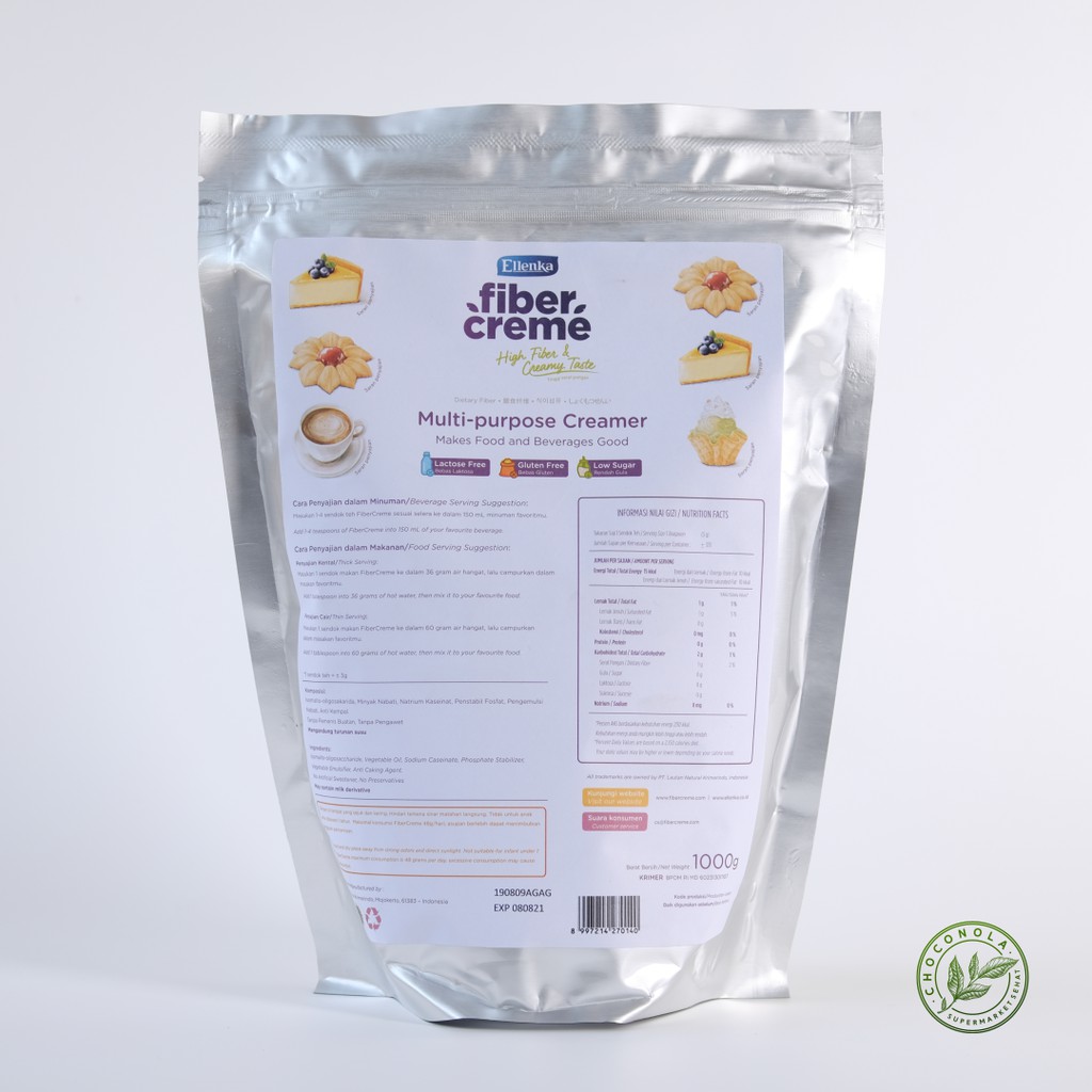 Jual Ellenka Fiber Creme Multi Purpose Creamer - 1000 gram | Shopee ...