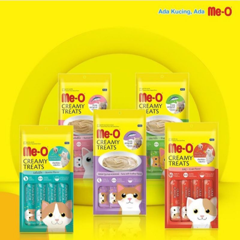 Jual Meo Creamy Treats Makanan Snack Kucing 60g | Shopee Indonesia