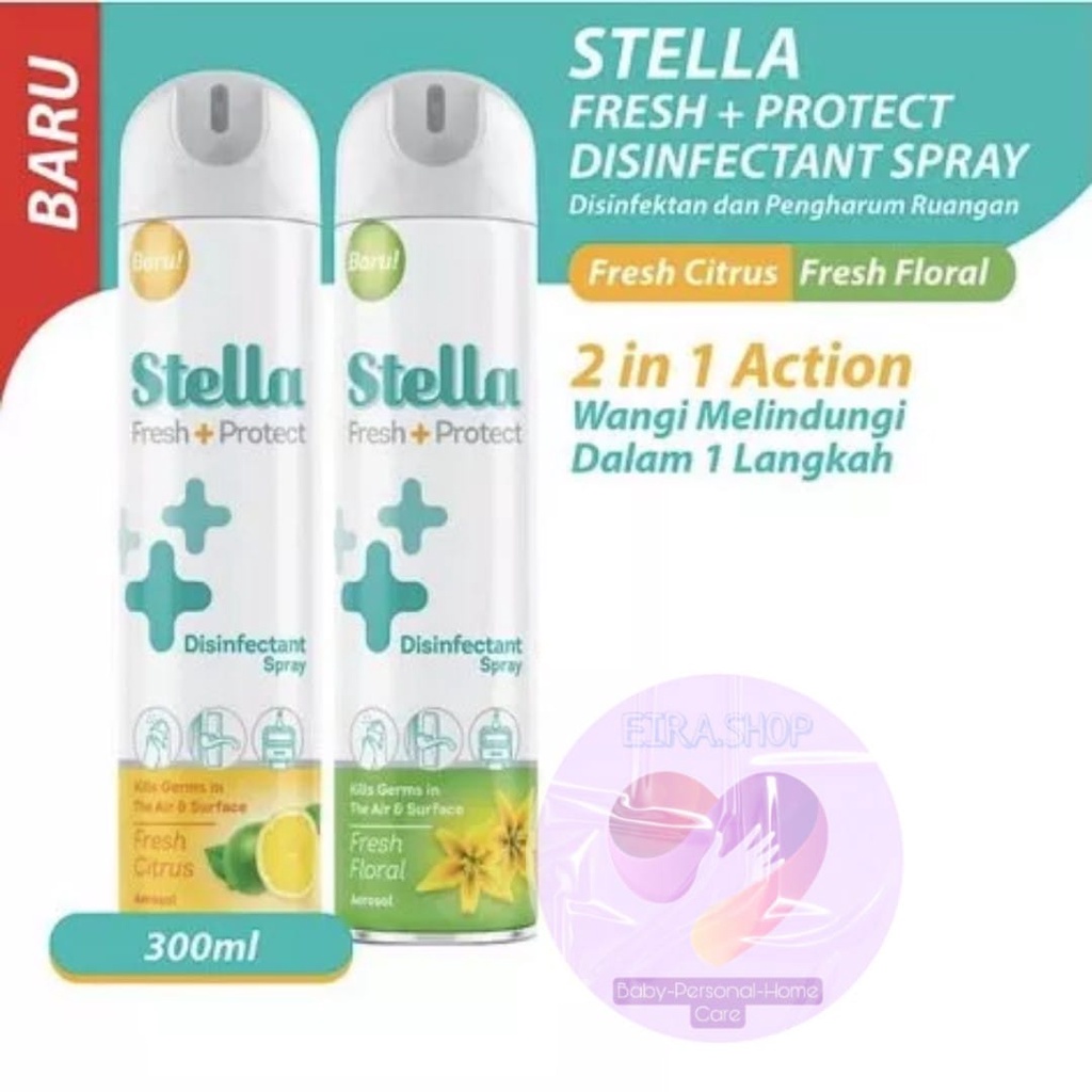 Jual PROMO!! STELLA AEROSOL FRESH+PROTECT DISIFECTANT 300ML / STELLA ...