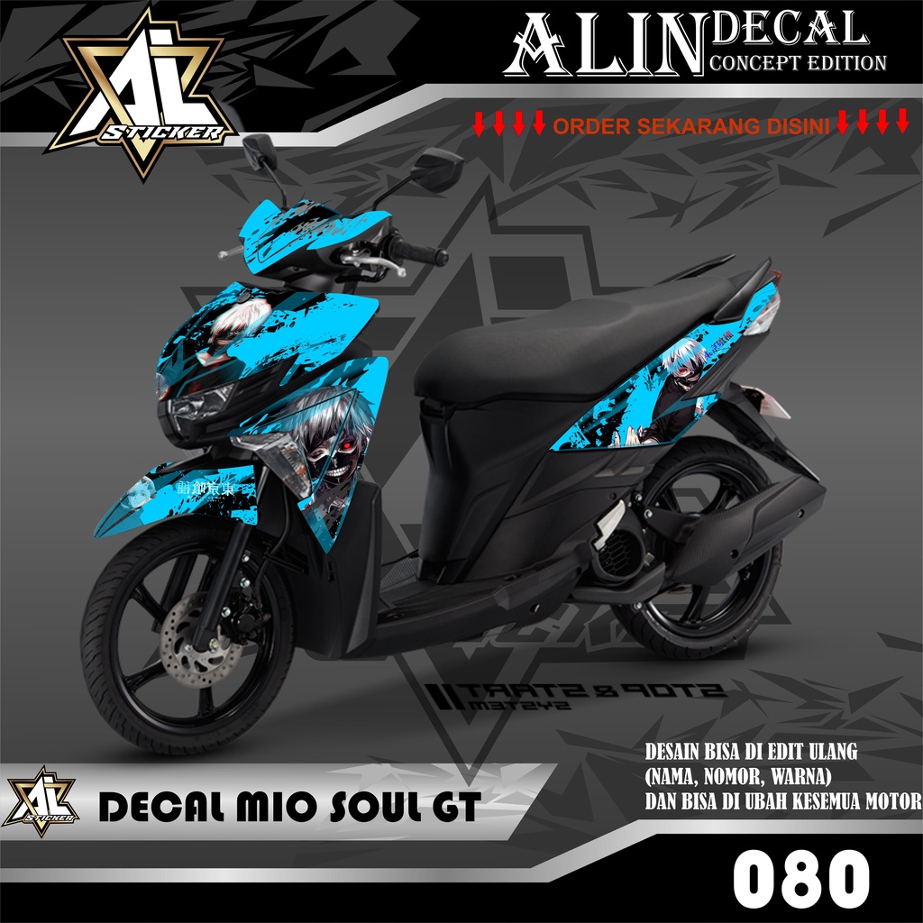 Jual 080 DECAL STICKER MIO SOUL GT 125 DESAIN ANIME KANEKI FULLBODY ...