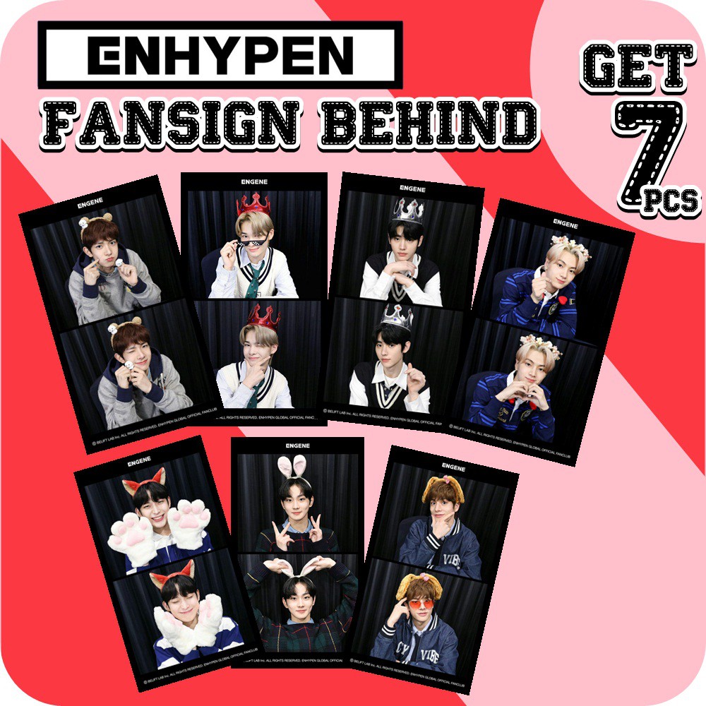 Jual ENHYPEN 7pcs Fansign Behind ENHYPEN Photostrip | Shopee Indonesia
