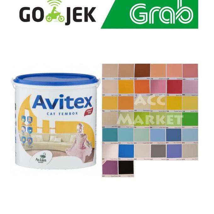 Jual CAT AVITEX AVIAN 5 KG TEMBOK INTERIOR PLAFON BETON ACRYLIC ...