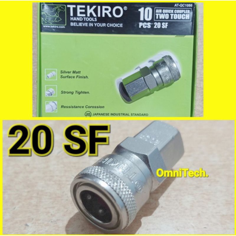 Jual Air Quick Coupler Kompresor Angin Two Touch 20 SF 20SF Tekiro SF 20 SF20 | Shopee Indonesia
