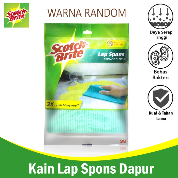 Jual 3M Scotch Brite Lap Spons Sponge Lap dapur meja lantai ID-82 ...