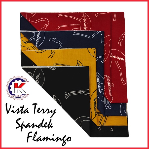 Jual [KAHAPTEX] Bahan Kain Vista Terry Flaminggo (Harga Serian ...