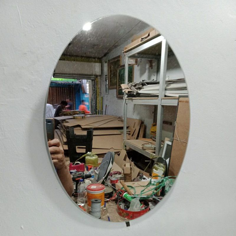 Jual cermin oval/cermin oval LED/asli tanpa bingka/30x40.40x50.40x60 ...