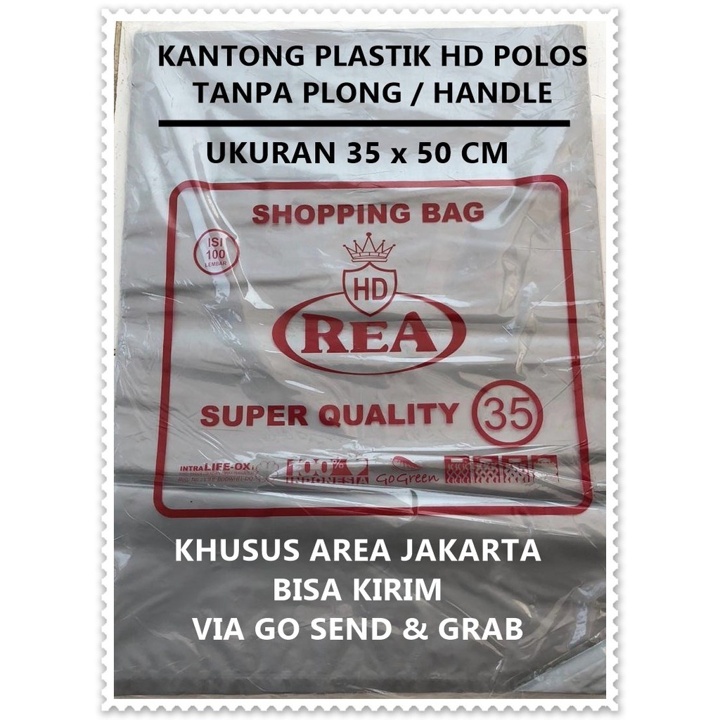 Jual Kantong Plastik HD Shopping Bag Tanpa Plong Packing Online Shop ...