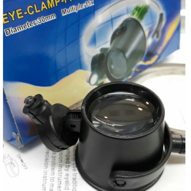 Jual Eye loop 15X / kaca pembesar / alat servis jam tangan / eye lamp ...